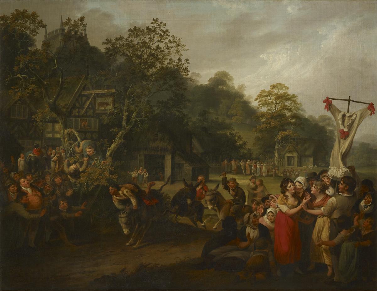 Eccles Wakes : Racing for the Smock (painting)